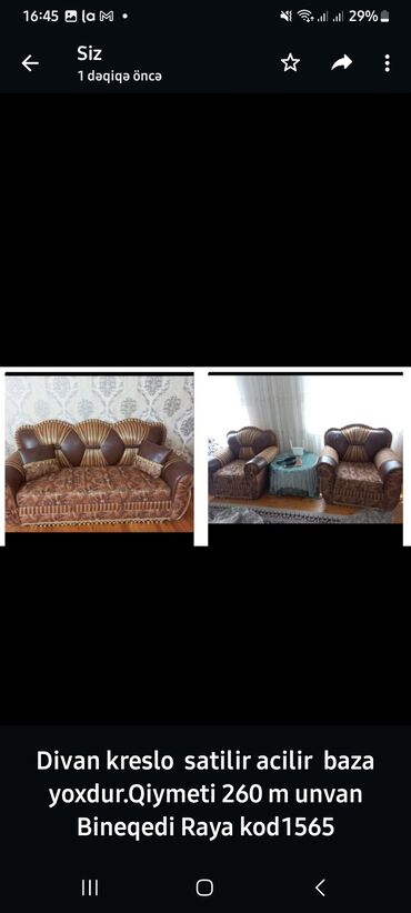 2 ci el divan kreslo Azərbaycan ᐈ Sifarişlə divanlar 10000 elan lalafo.az