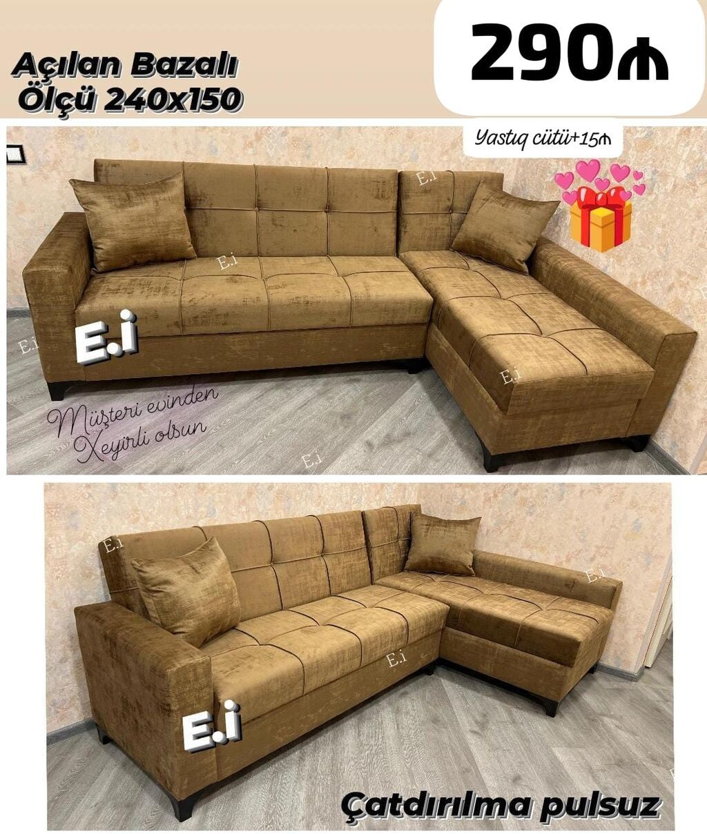 Açılan bazalı künc divan - Ölçü:: 290 AZN Divanlar | Bakı | 51218154 ᐈ ...