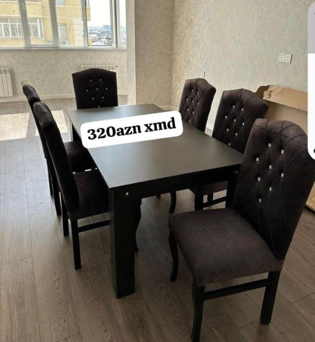Yemək otağı dəsti – 1 masa: 320 AZN Masa və oturacaq dəstləri | Bakı | 74118188 ᐈ lalafo.az