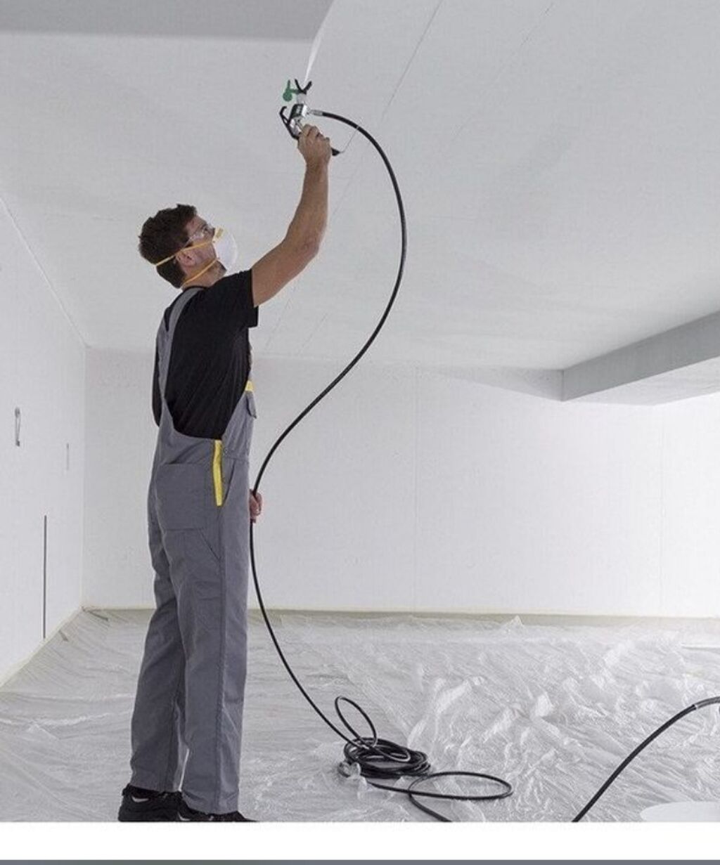 Профессиональная окраска потолков и стен безвоздушным: 50 KGS ᐈ ...