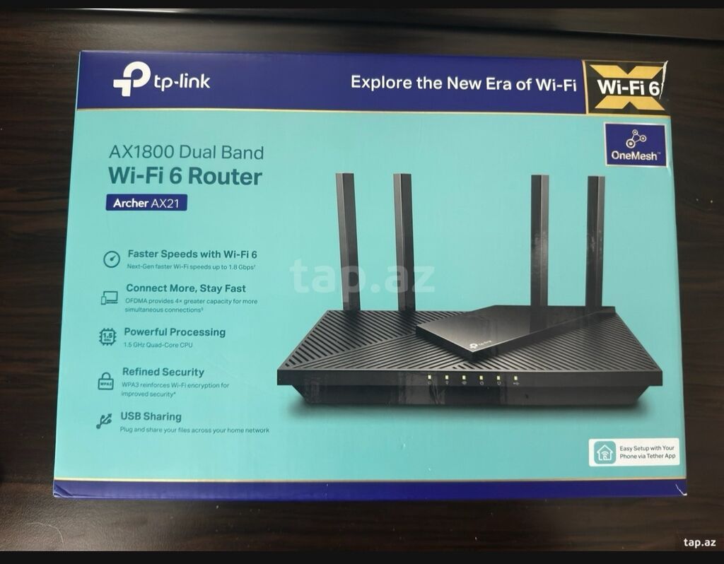 Router "TP-Link Archer AX21 Wi-Fi 6": 95 AZN Modemlər və şəbəkə ...