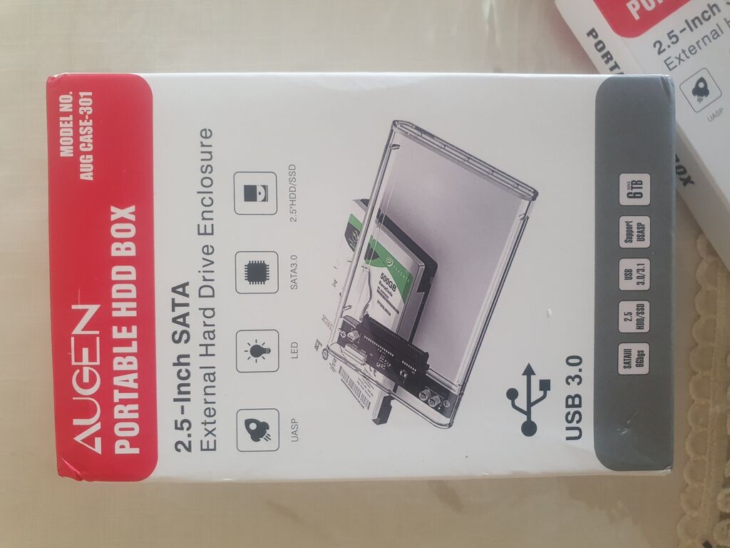 Прозрачный кейс для HDD 2.5 USB3.0: 1000 KGS Жесткие диски, переносные ...