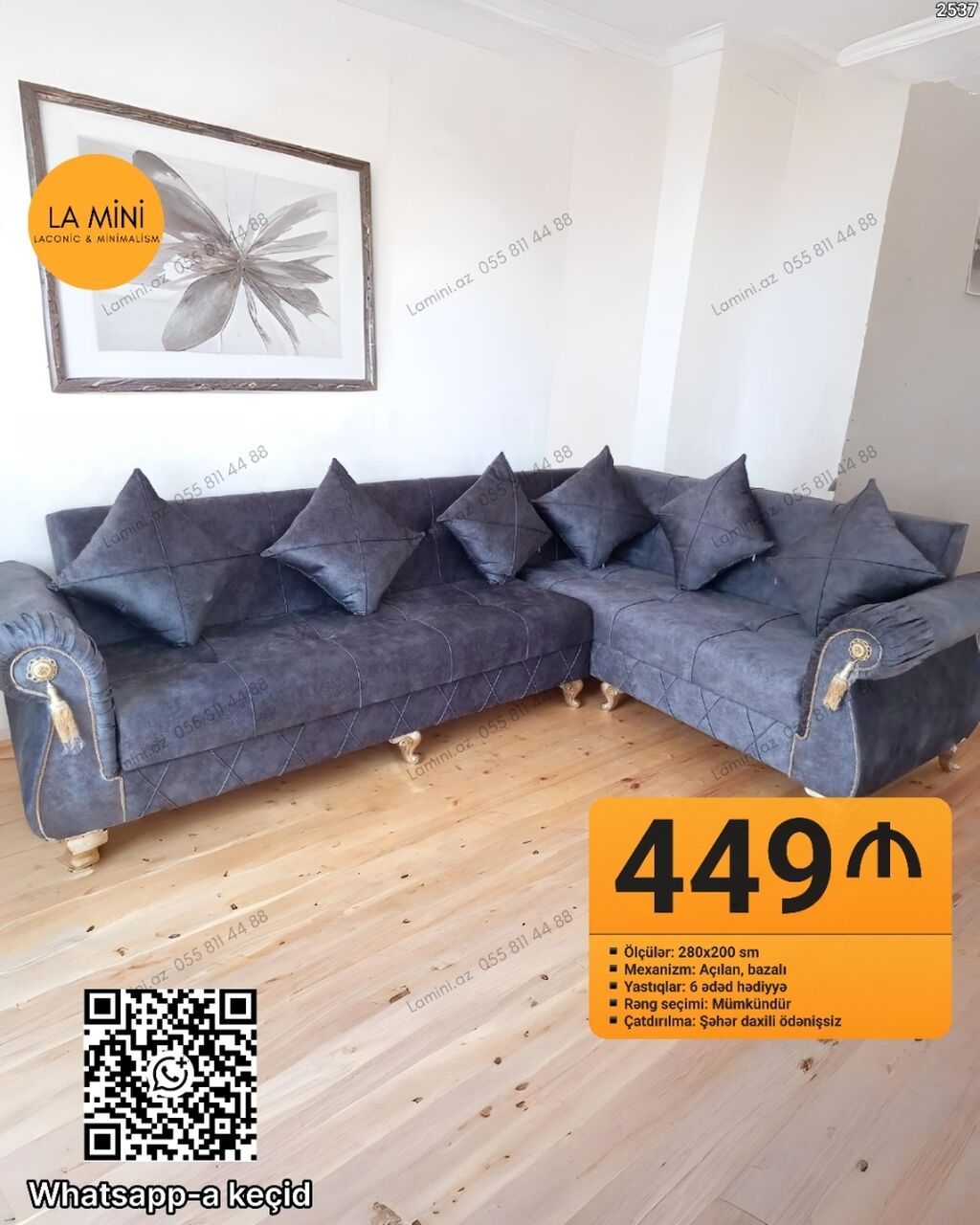 Künc divan – LA Mini dizayn: 449 AZN Sifarişlə divanlar | Bakı ...