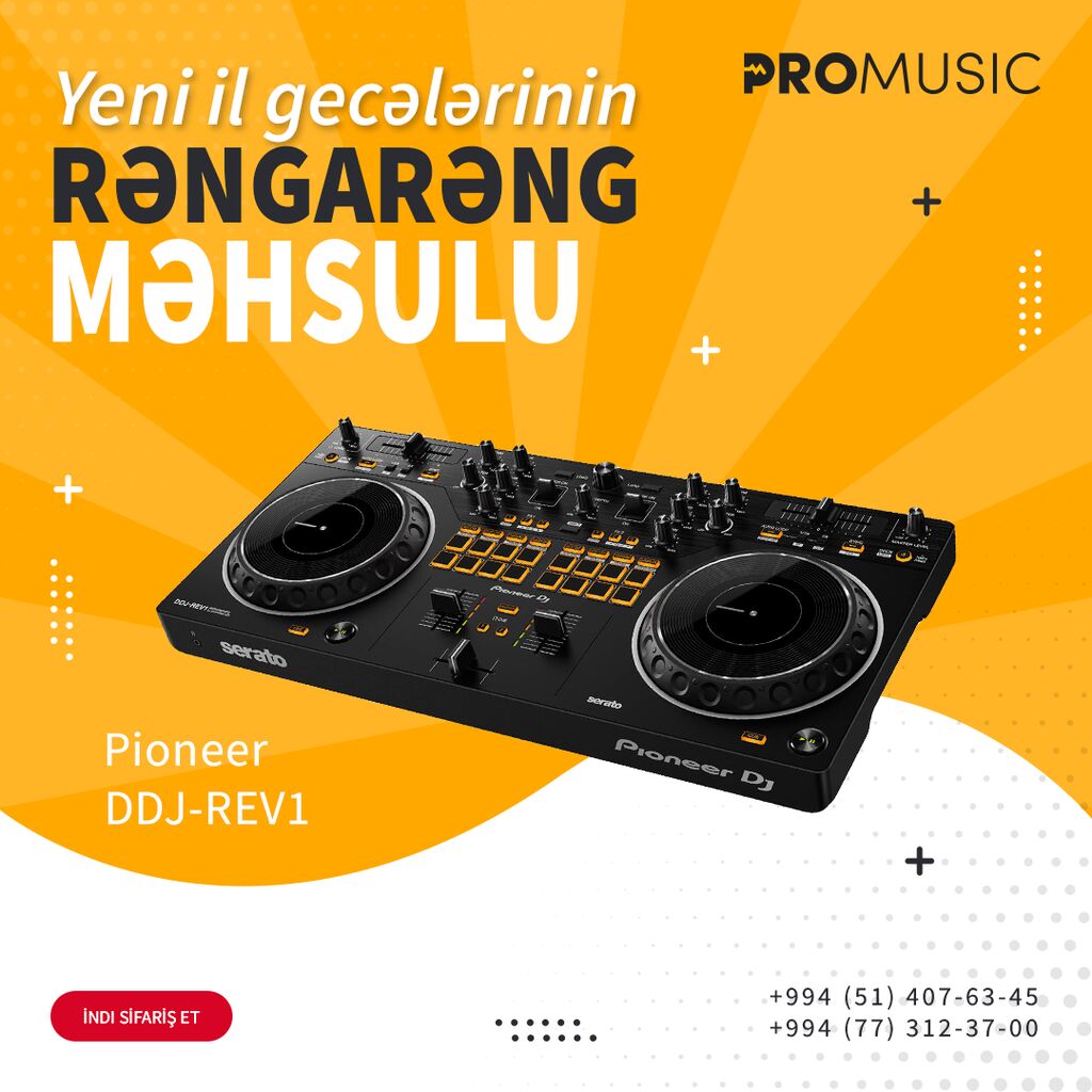 Pioneer DDJ-REV1 ( Yüksək keyfiyyətli Pioneer: 580 AZN Kontrollerlər ...