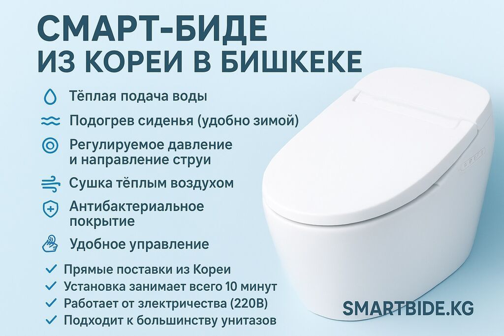 Смарт-биде из Кореи — комфорт и: Договорная Другая бытовая техника | Бишкек | 95387504 ᐈ lalafo.kg