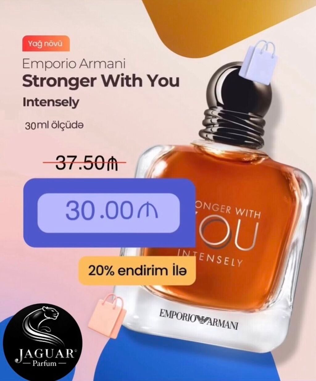 Emporio Armani Stronger With You Intensely: 30 AZN Ətriyyat | Bakı ...