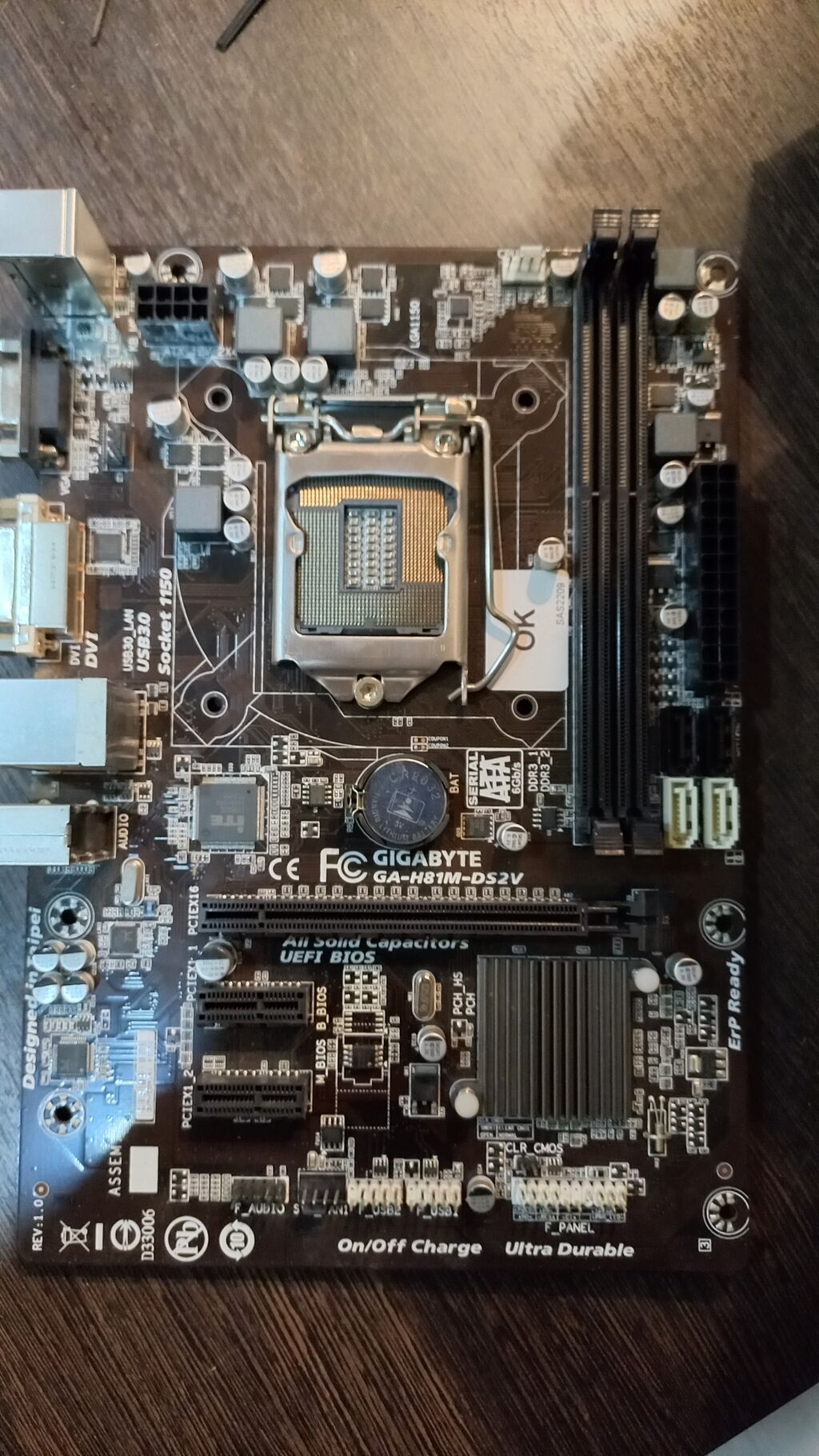 Материнская плата Gigabyte H81M-DS2V, состояние хорошее,: 3500 KGS ...