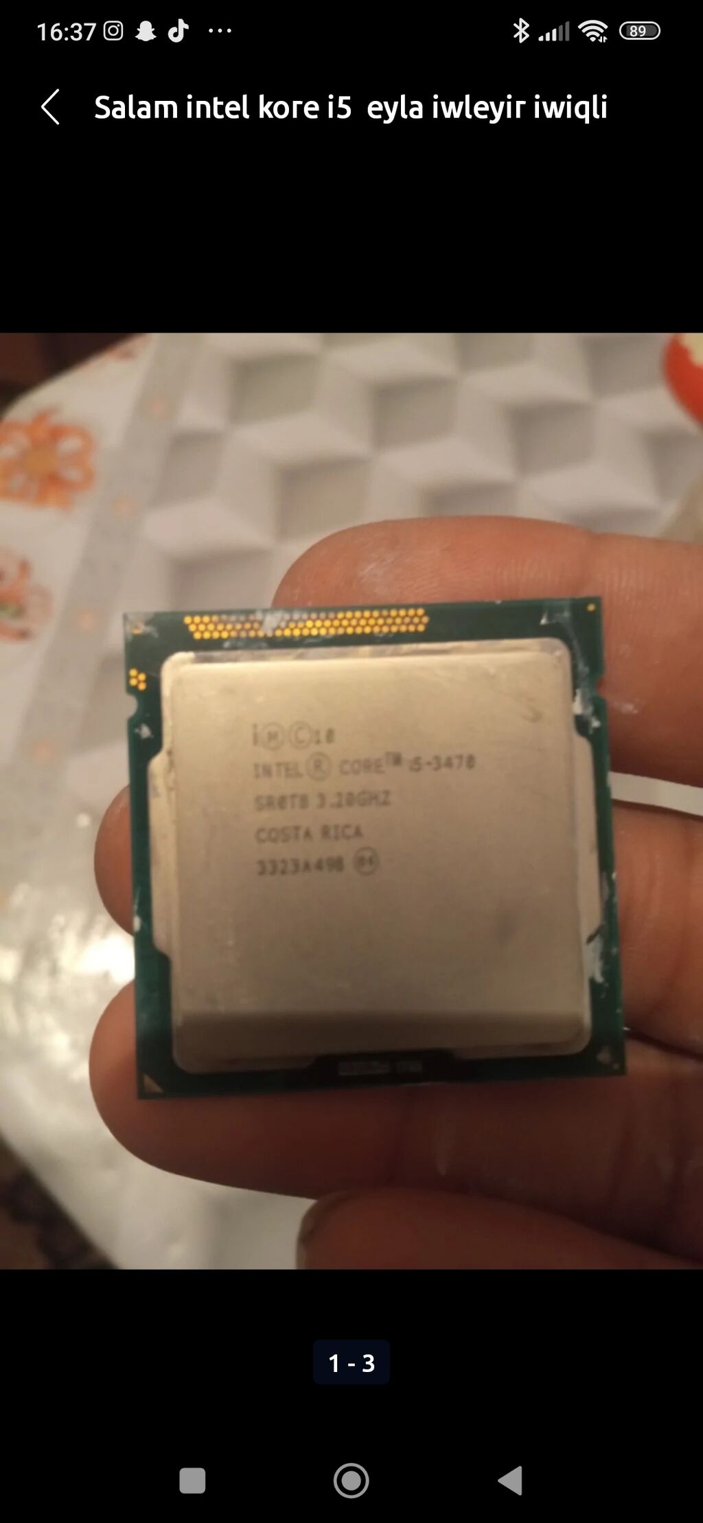 Salam intel kore i5 3470cu nesil: 40 AZN Prosessorlar | Bakı | 38776599 ᐈ lalafo.az