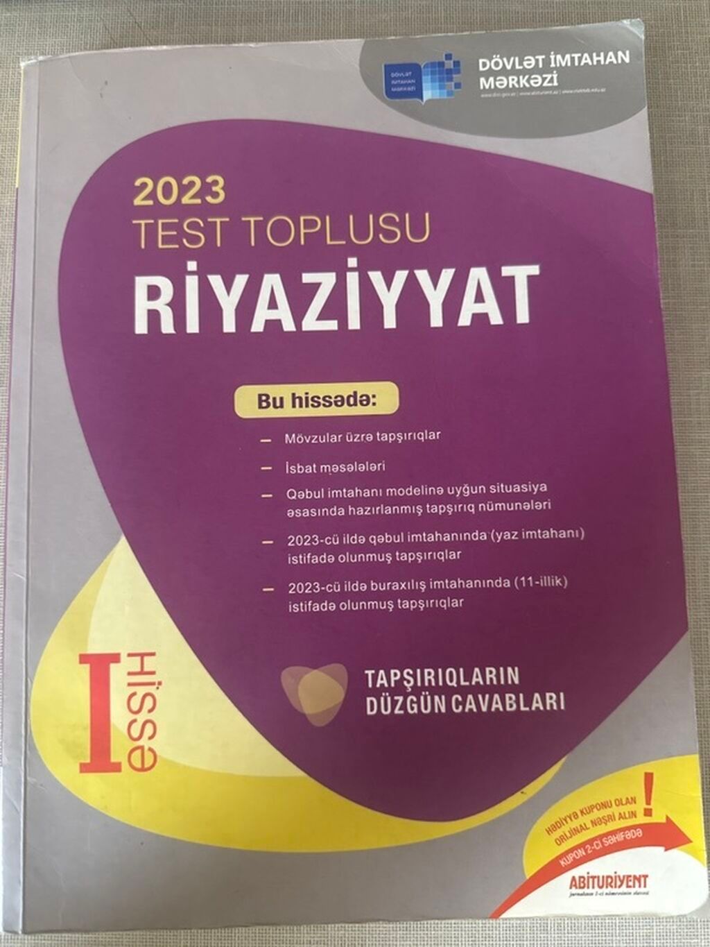 Məhsul: 2023 Test Toplusu – Riyaziyyat: Razılaşma yolu ilə Testlər ...