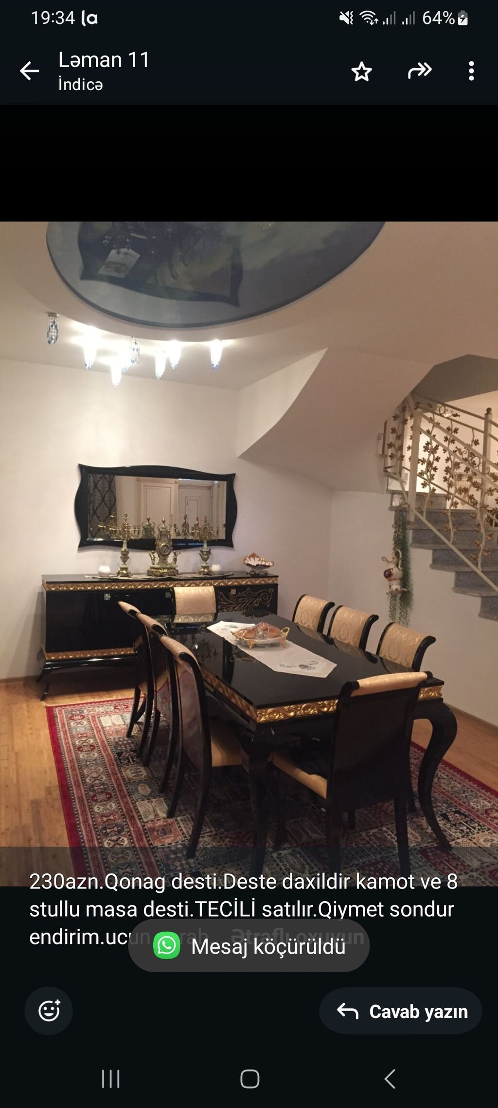 230azn.Qonag desti.Deste daxildir kamot ve 8: 230 AZN Qonaq otağı ...