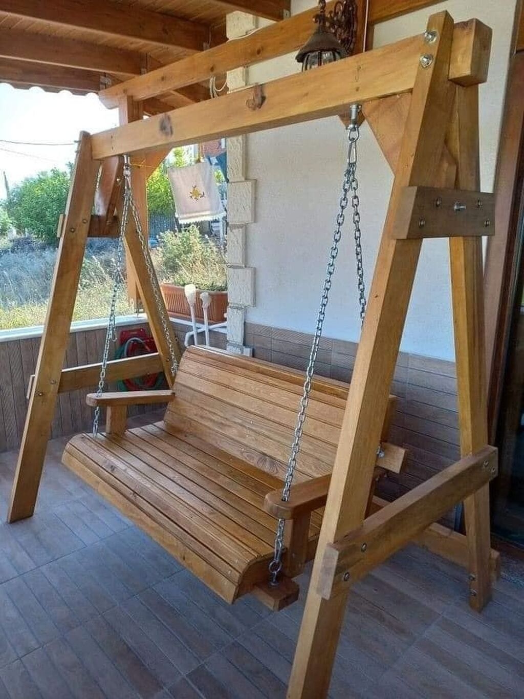 Качеля. Деревянные качели. Качели из дерева.: 18500 KGS Садовые качели ...
