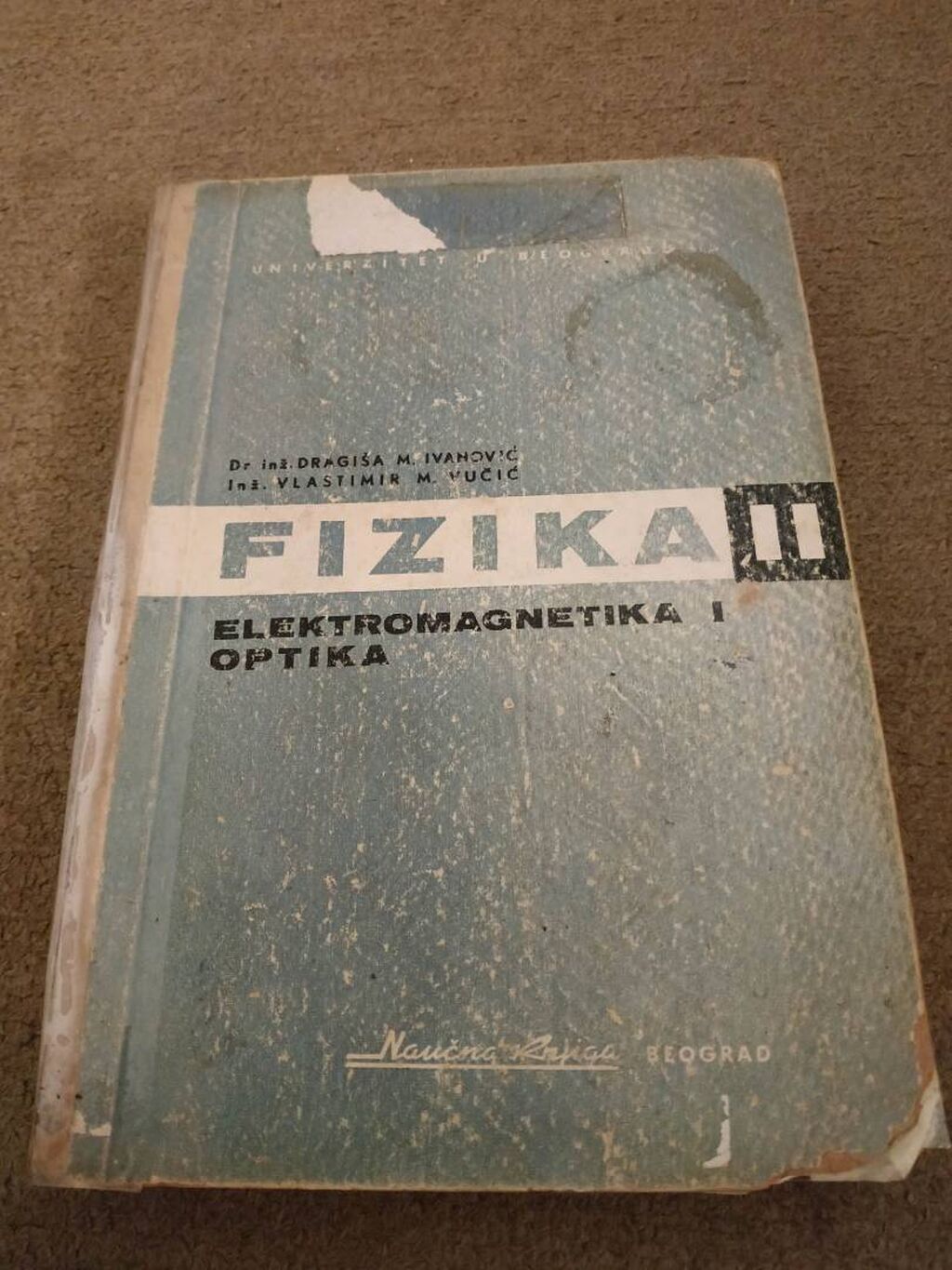 Prodajem udzbenik Fizika II /Elektromagnetika i: 420 RSD Udžbenici ...