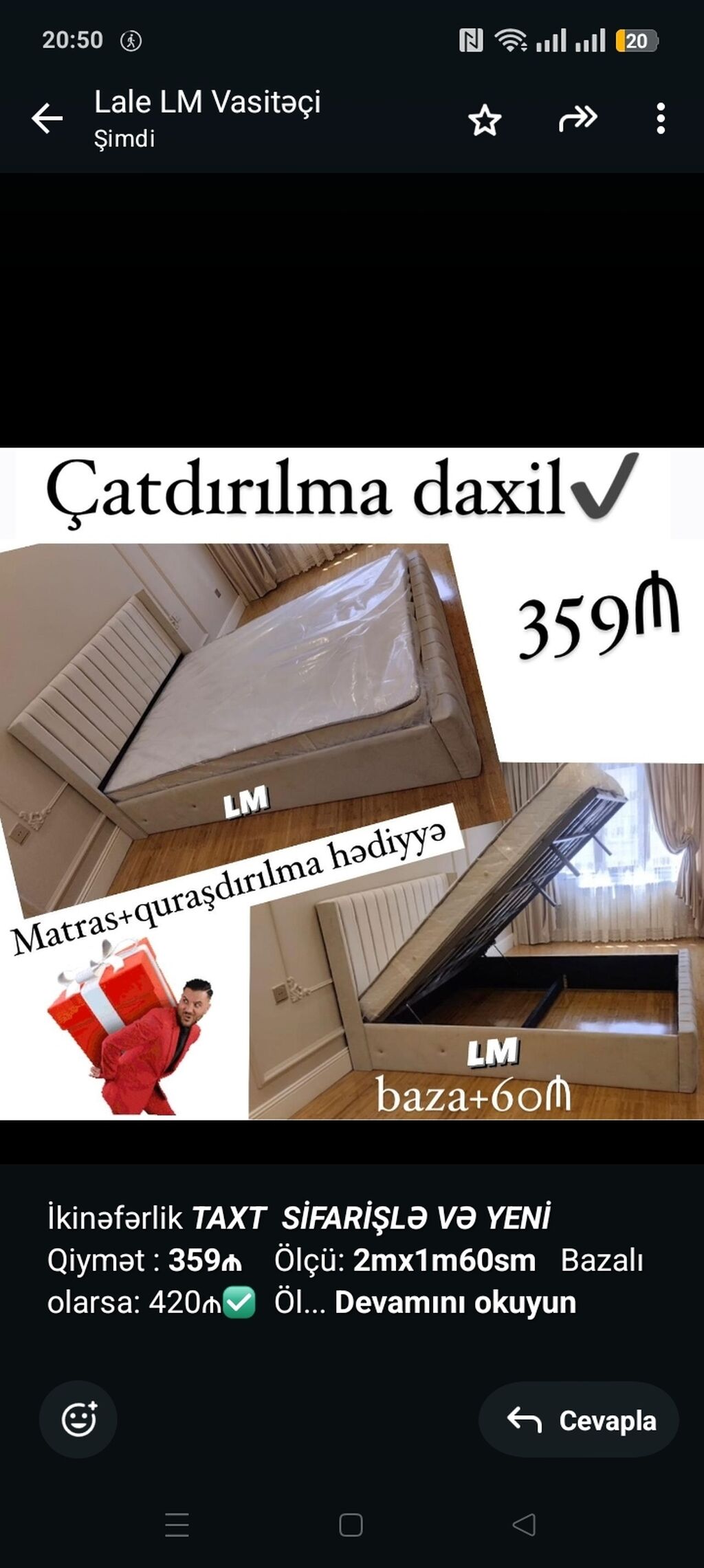 İkinəfərlik _*TAXT*_ _*SİFARİŞLƏ VƏ YENİ*_ Qiymət: Razılaşma yolu ilə ...